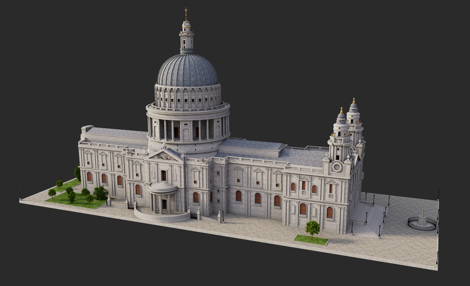 St Pauls Cathedral V2 Model - TurboSquid 2401869