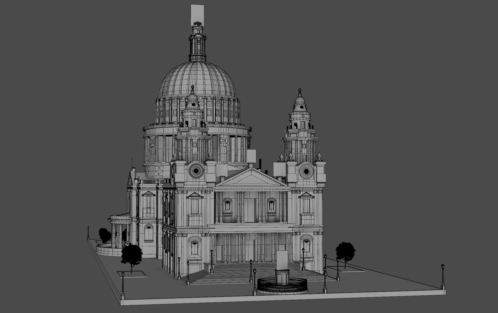 St Pauls Cathedral V2 Model - TurboSquid 2401869