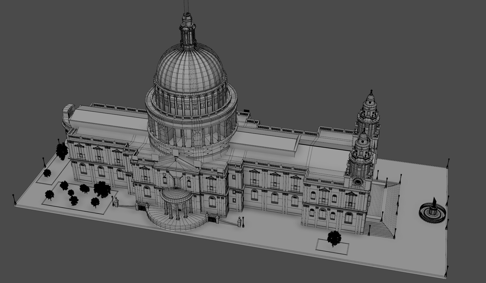 St Pauls Cathedral V2 Model - TurboSquid 2401869