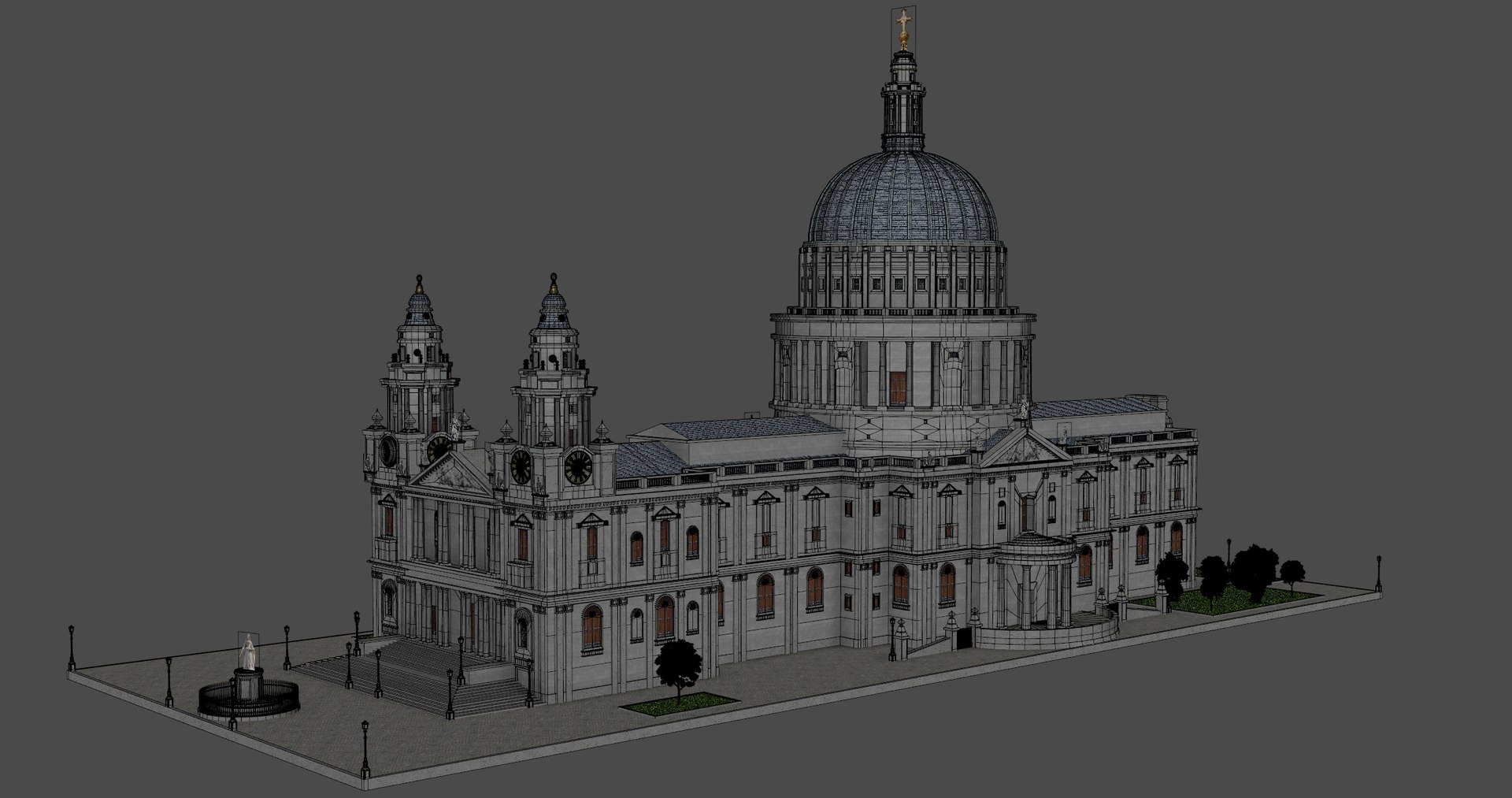St Pauls Cathedral V2 Model - TurboSquid 2401869