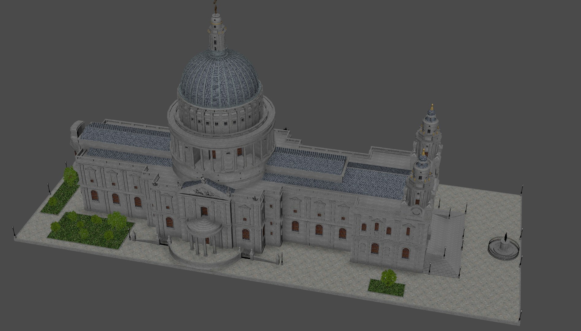 St Pauls Cathedral V2 Model - TurboSquid 2401869
