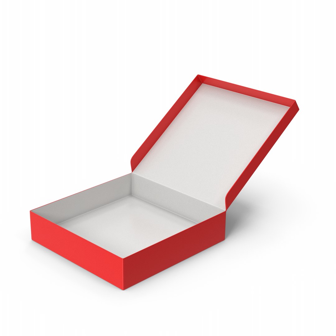 Opened Red Box 3D Model - TurboSquid 2229330