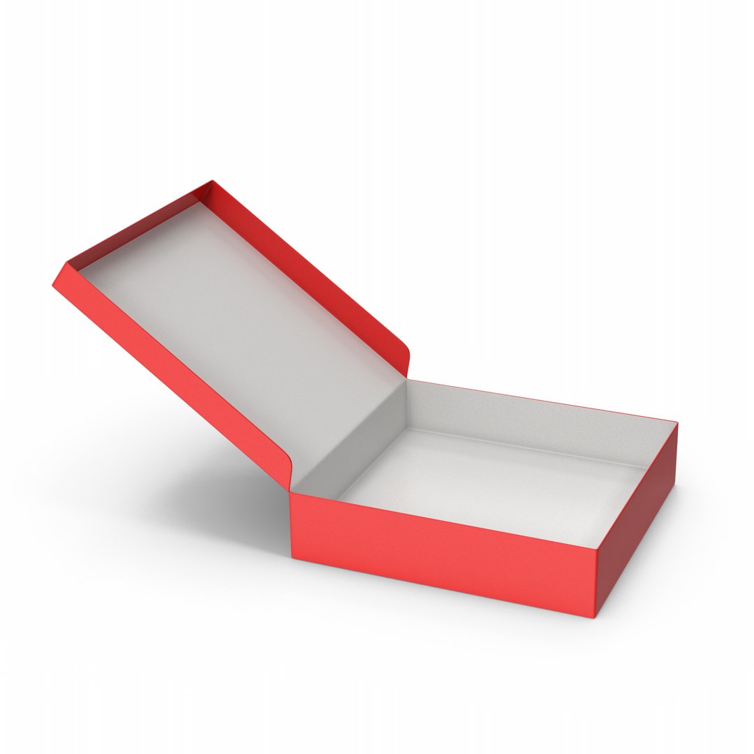 Opened Red Box 3D Model - TurboSquid 2229330