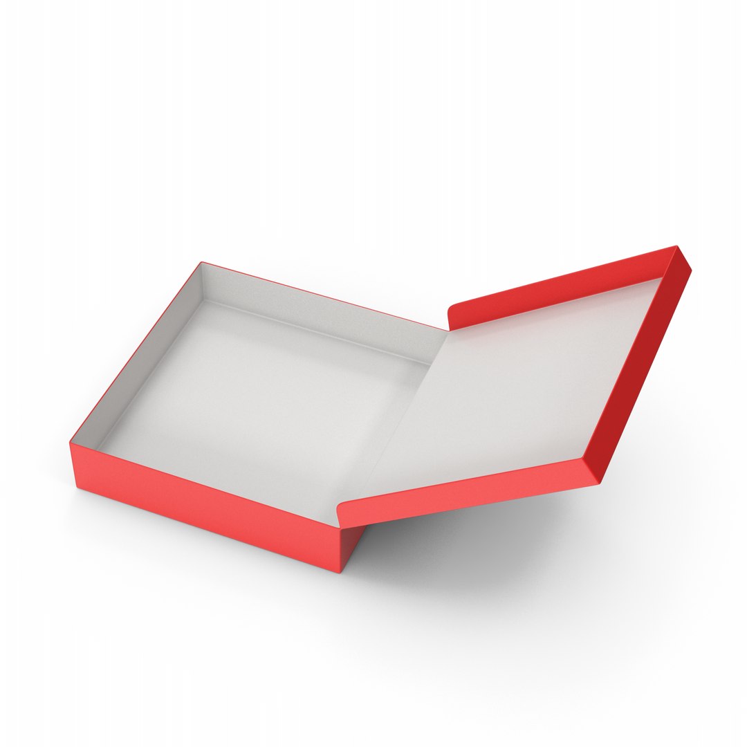 Opened Red Box 3D Model - TurboSquid 2229330
