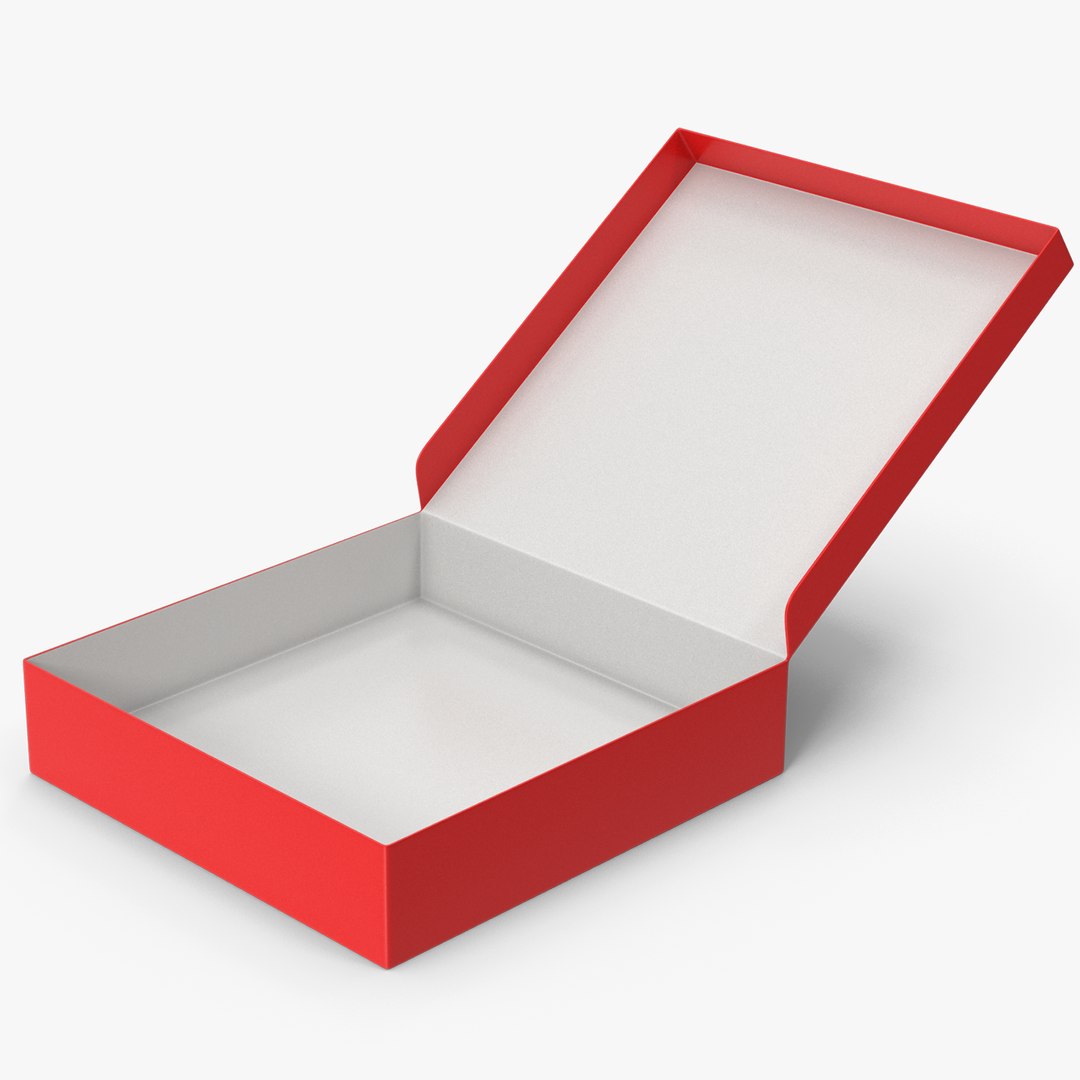 Opened Red Box 3D Model - TurboSquid 2229330