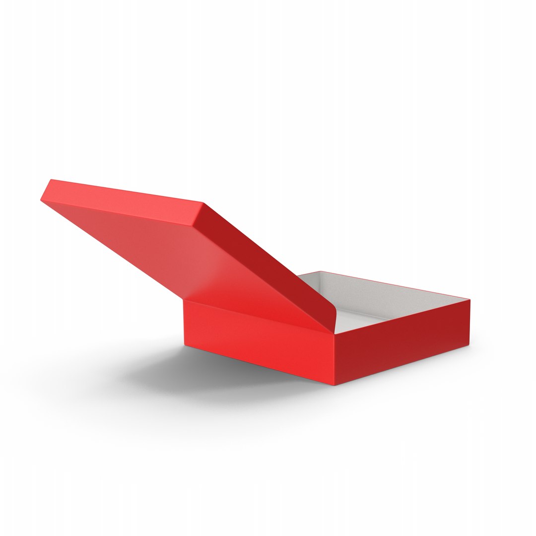Opened Red Box 3D Model - TurboSquid 2229330