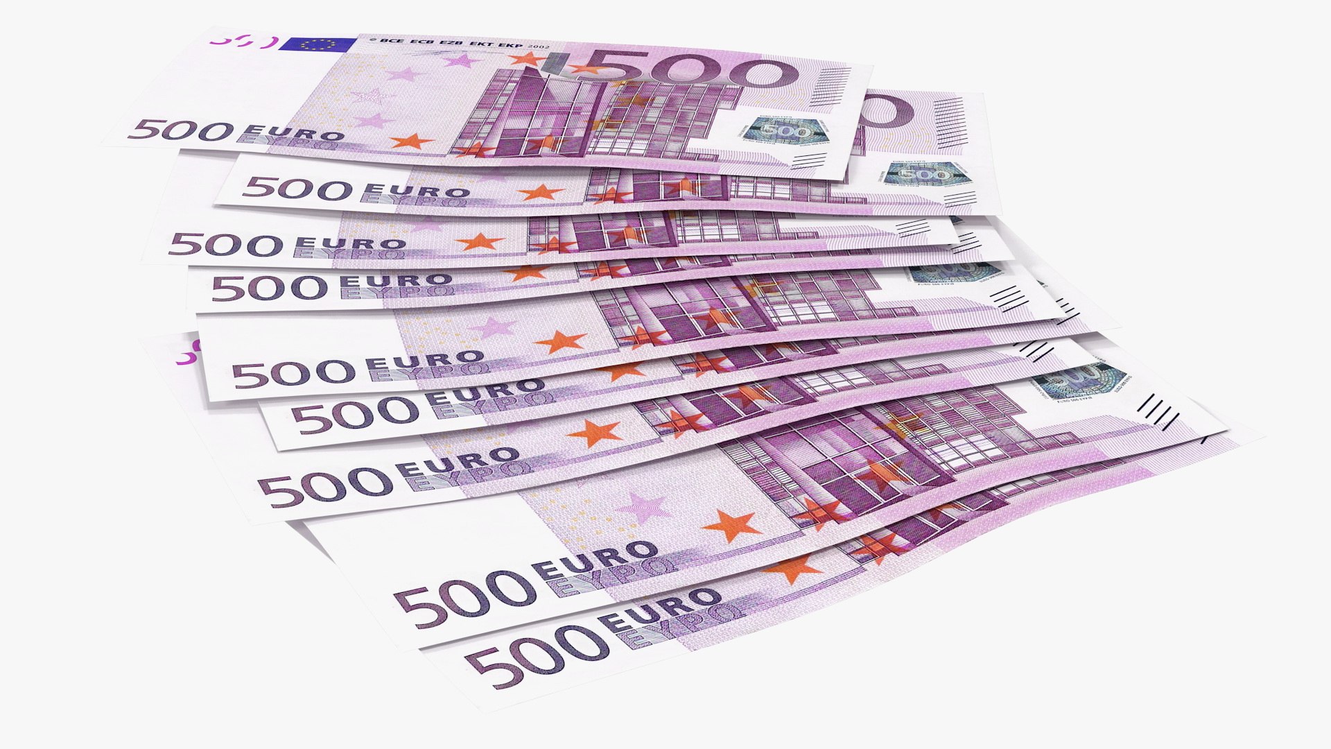 3D paper banknotes euro 500 - TurboSquid 1443428