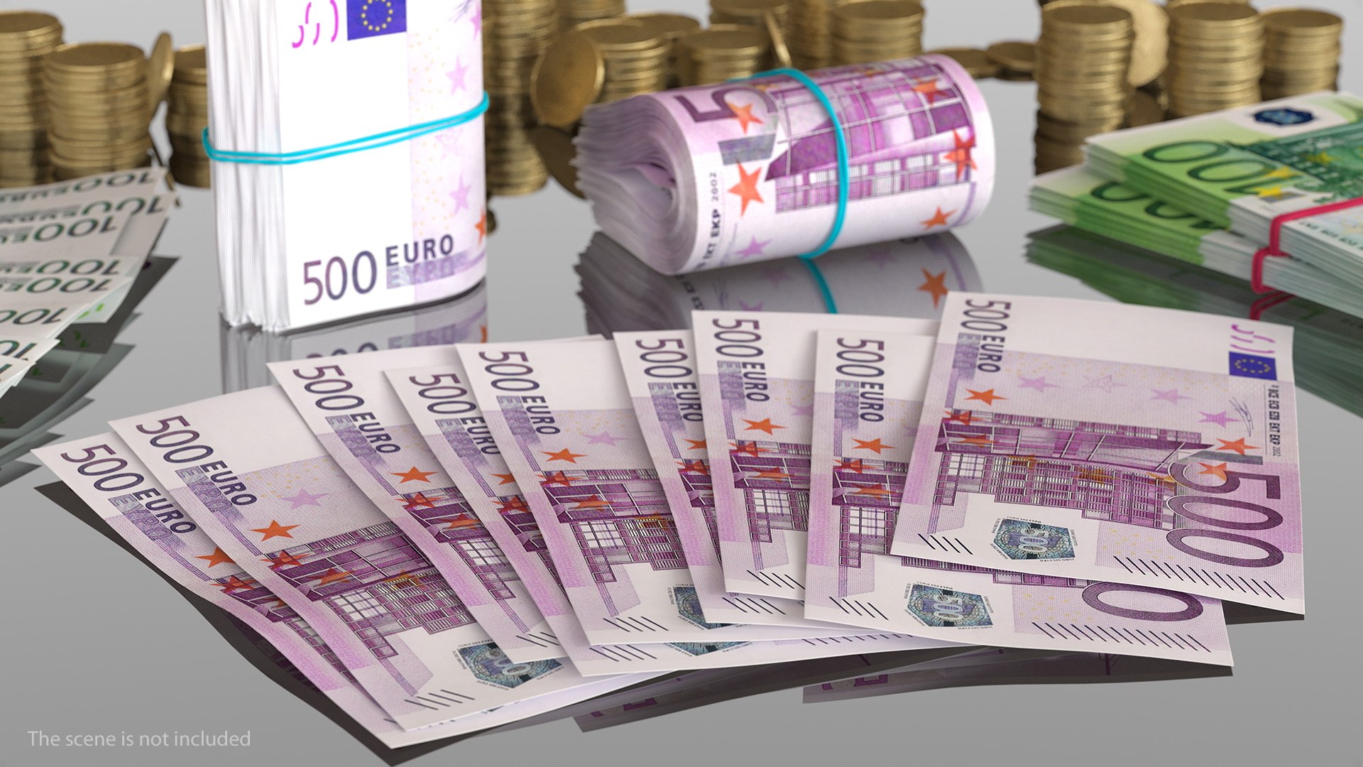 3D paper banknotes euro 500 - TurboSquid 1443428