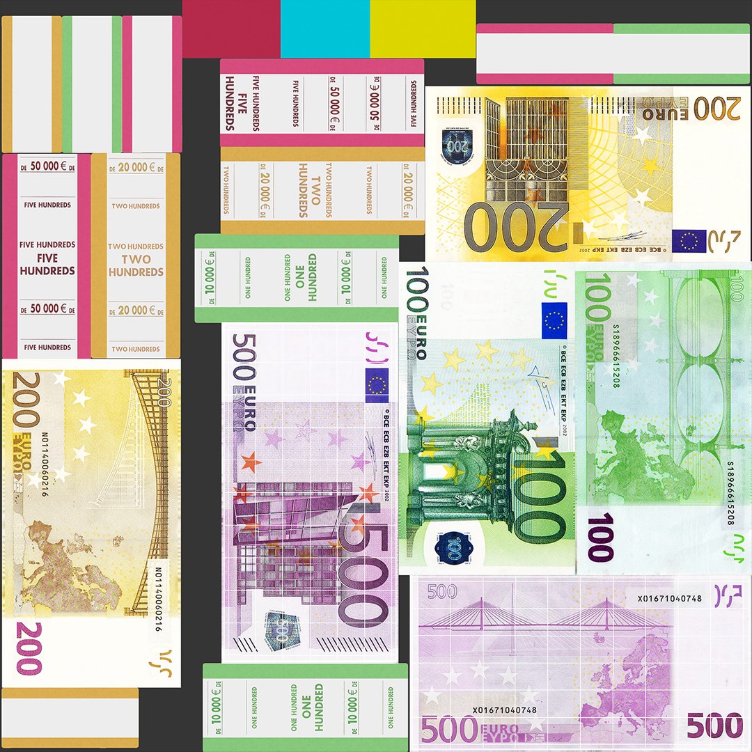 3D paper banknotes euro 500 - TurboSquid 1443428