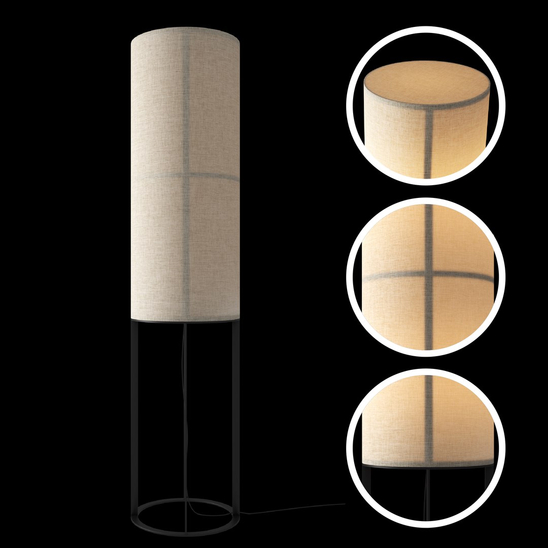 3D AUDO HASHIRA HIGH FLOOR LAMP RAW Model - TurboSquid 2173005