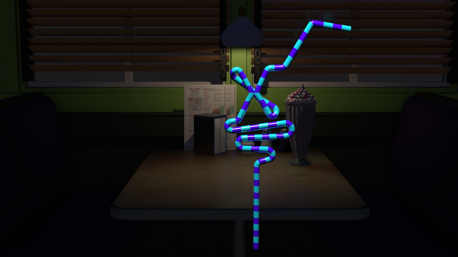 Crazy Straw Letter X 3D Model - TurboSquid 1801338