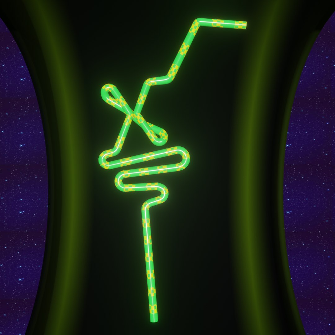 Crazy Straw Letter X 3D Model - TurboSquid 1801338