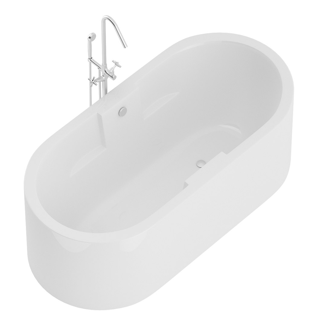 3D large rounded bath - TurboSquid 1198393