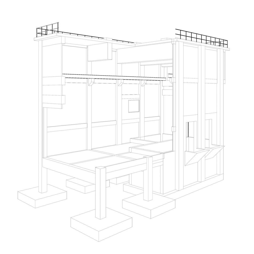 Industrial Building In Cutaway Section 25i12 3D Model - TurboSquid 2349419
