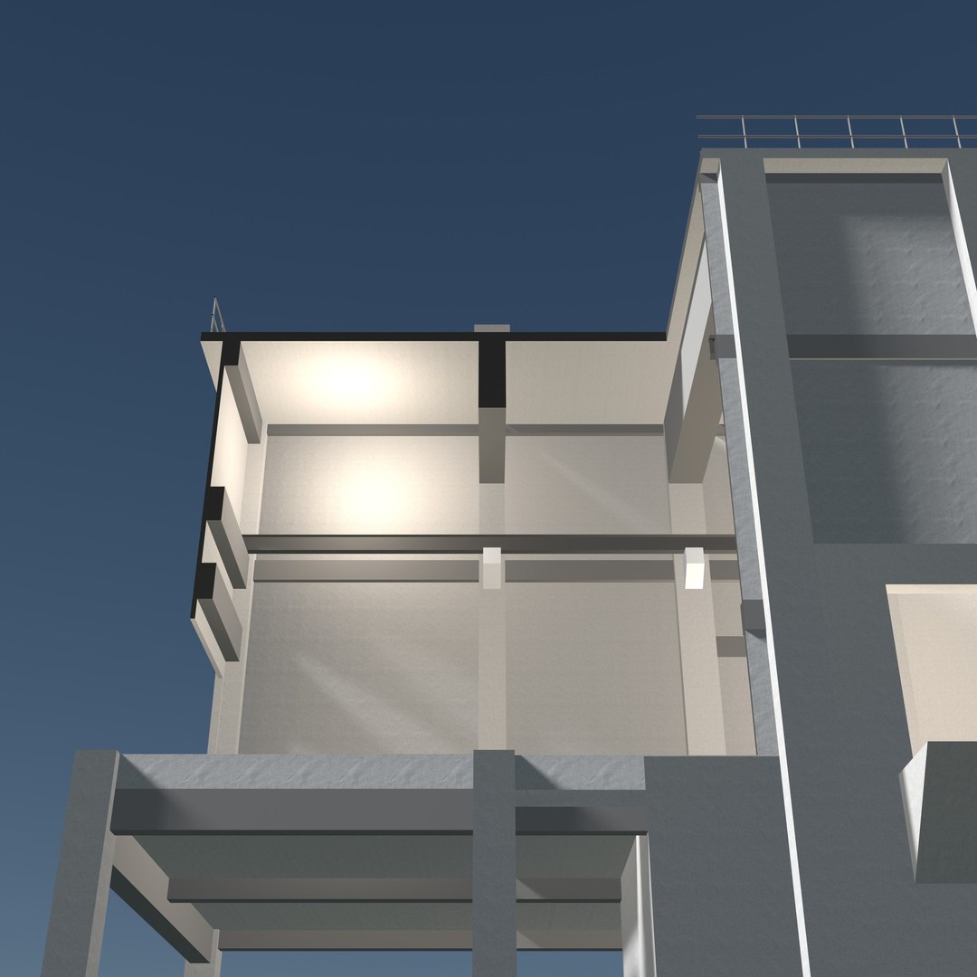 Industrial Building In Cutaway Section 25i12 3D Model - TurboSquid 2349419