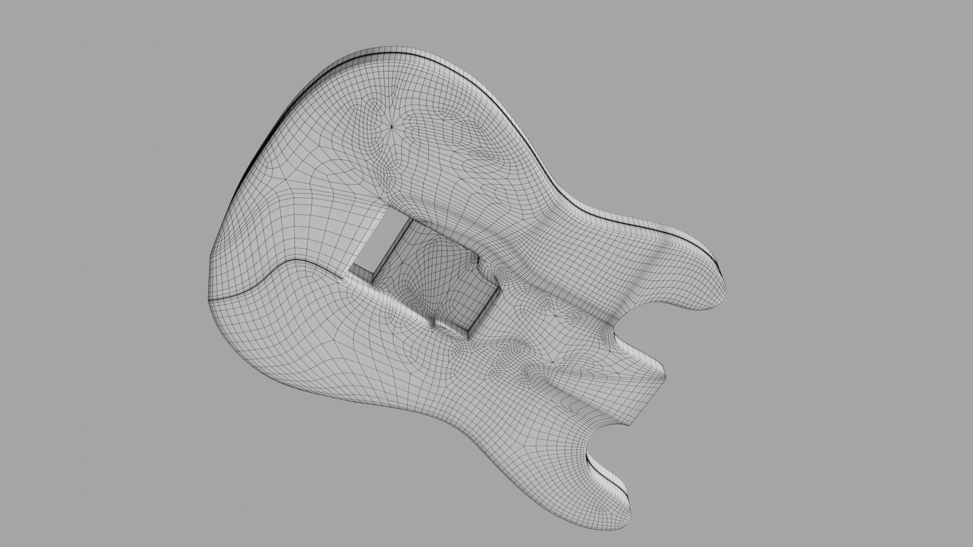 3D Printable Strato Guitar Body 3D - TurboSquid 2382174
