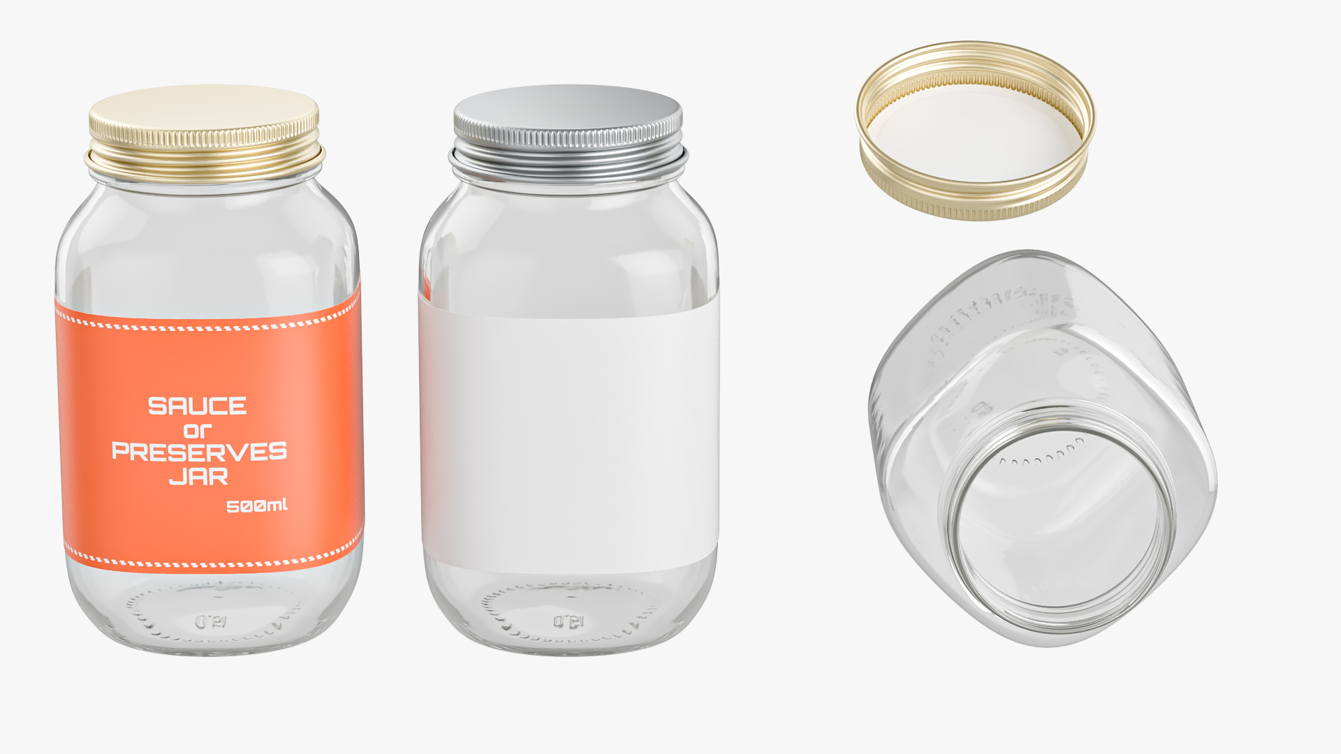 3D Sauce Jar Rounded - TurboSquid 2254918