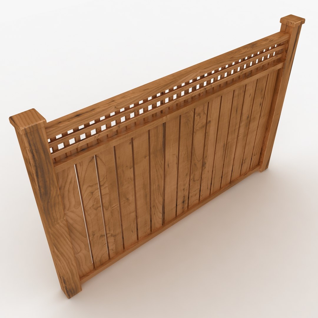 Realistic Fence Wood 03 Max