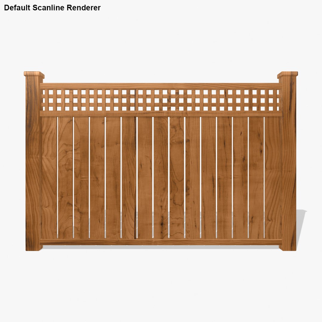 Realistic Fence Wood 03 Max