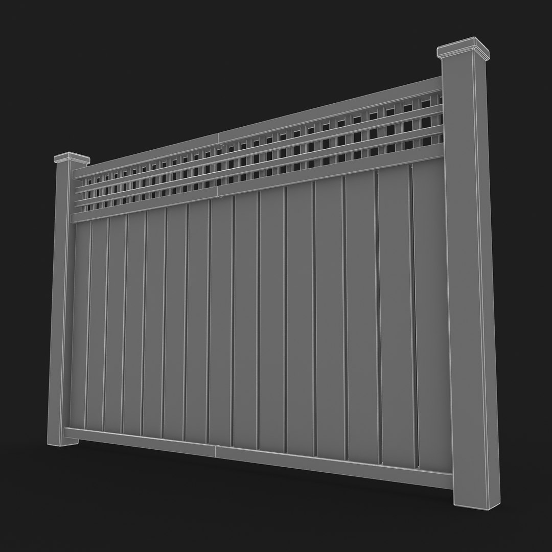 Realistic Fence Wood 03 Max