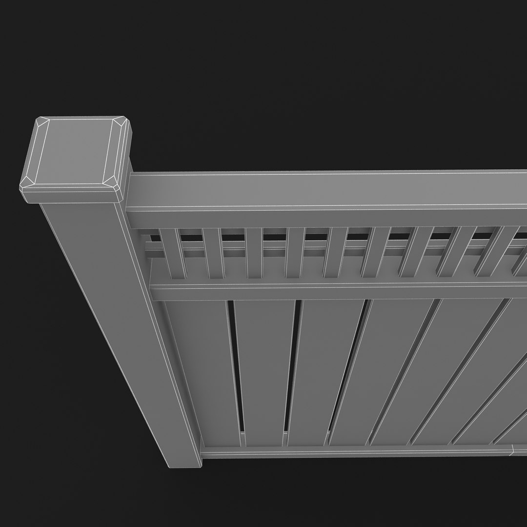 Realistic Fence Wood 03 Max