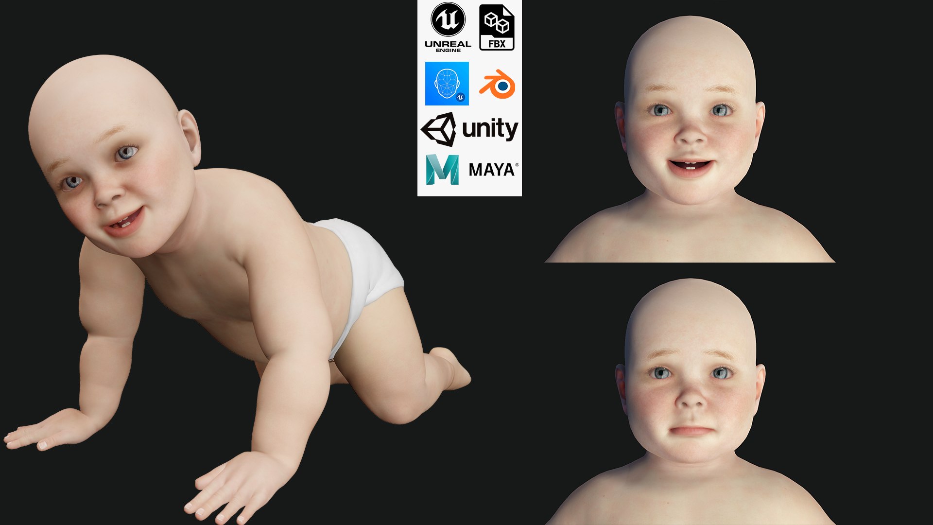 Baby Rigged 3D 모델 - TurboSquid 1899433