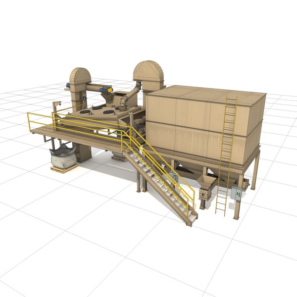 3d industrial equipment shaker model
