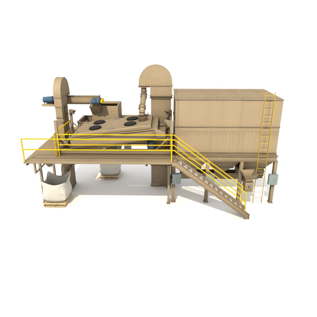 3d Industrial Equipment Shaker Model