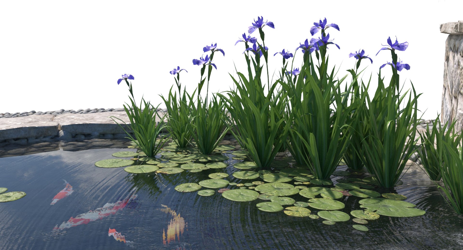 Garden Water Waterfall 3D Model - TurboSquid 1681636