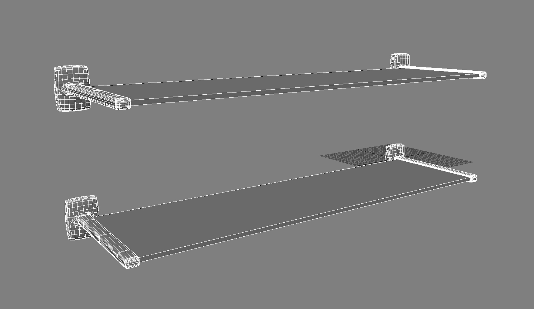 3D glass shelf - TurboSquid 1681049