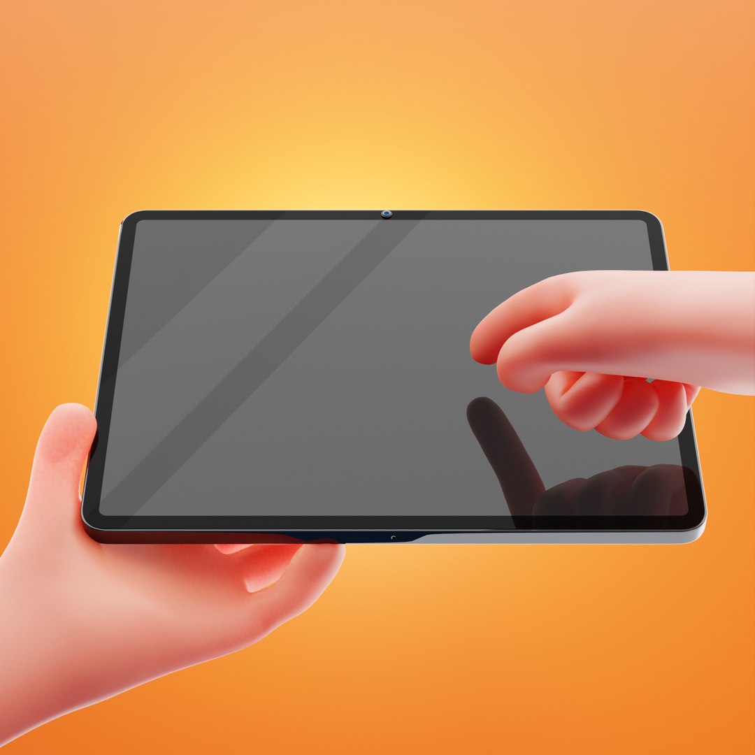 Simple Hand Holding Tab 3D Model - TurboSquid 2326062