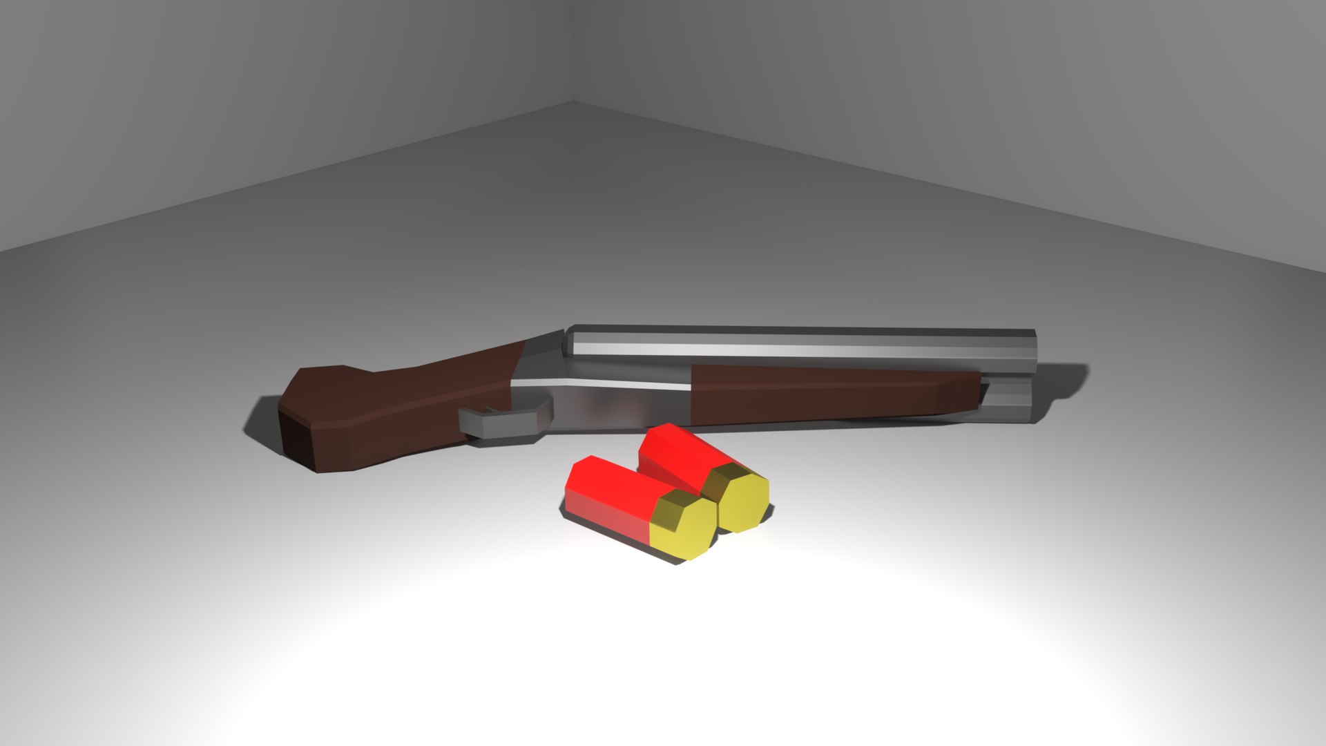 Low Poly Double Barrel Shotgun 3D model - TurboSquid 1858893