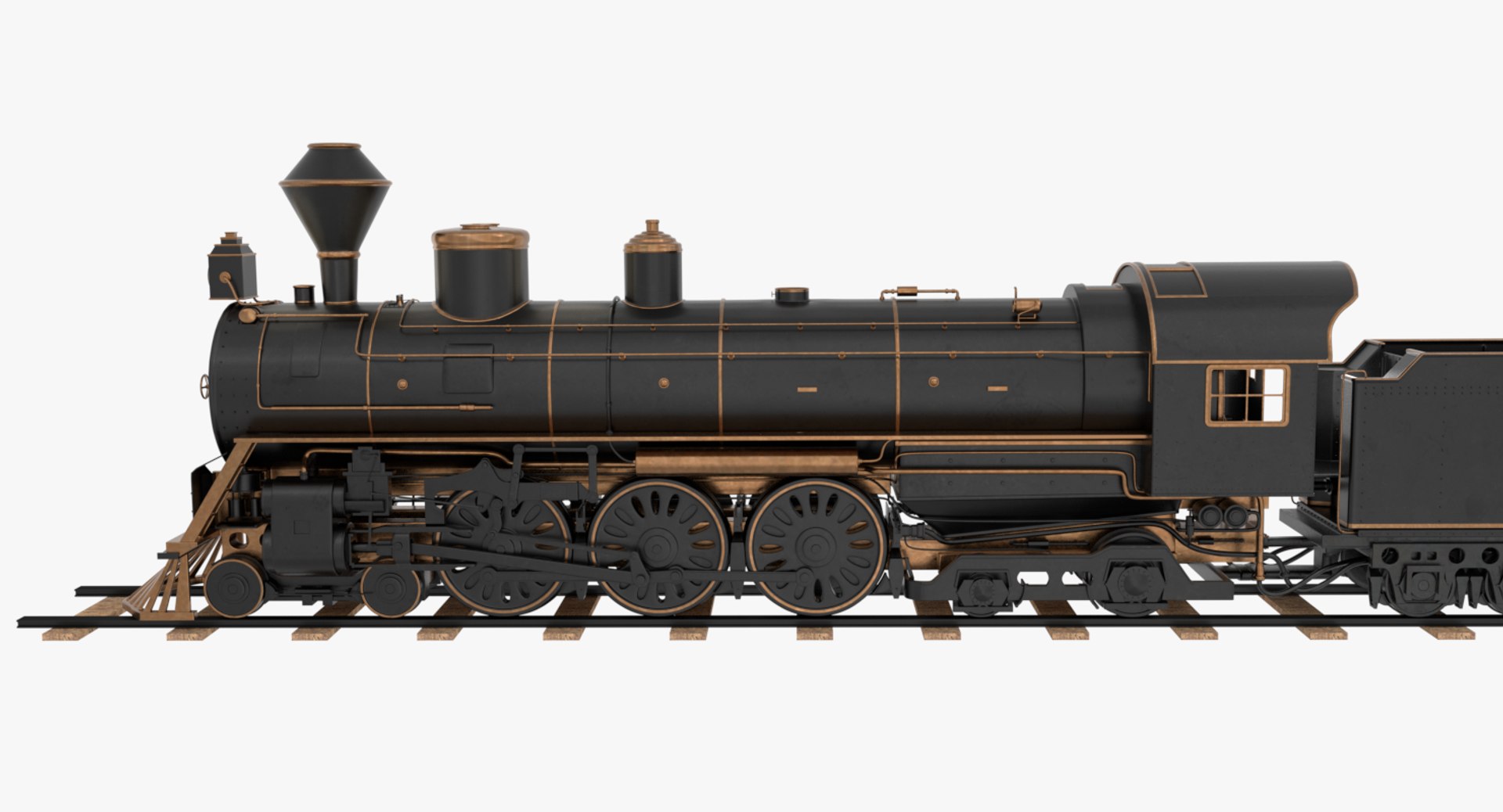 Steam train model - TurboSquid 1435573