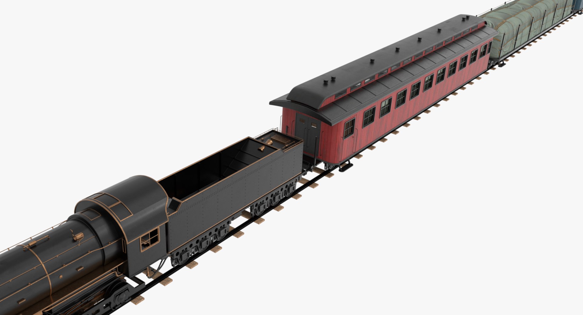 Steam train model - TurboSquid 1435573