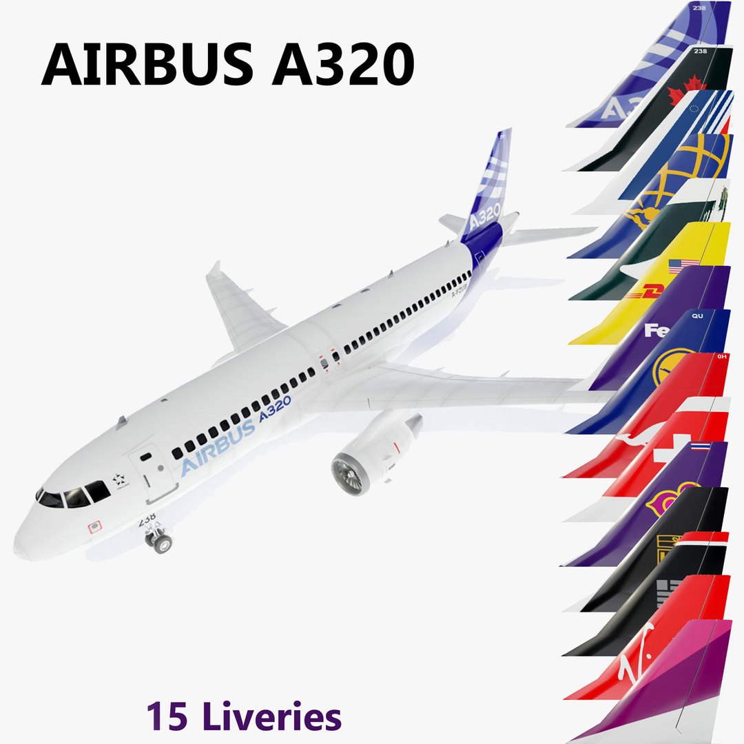 3d A320 14 Aircraft Model