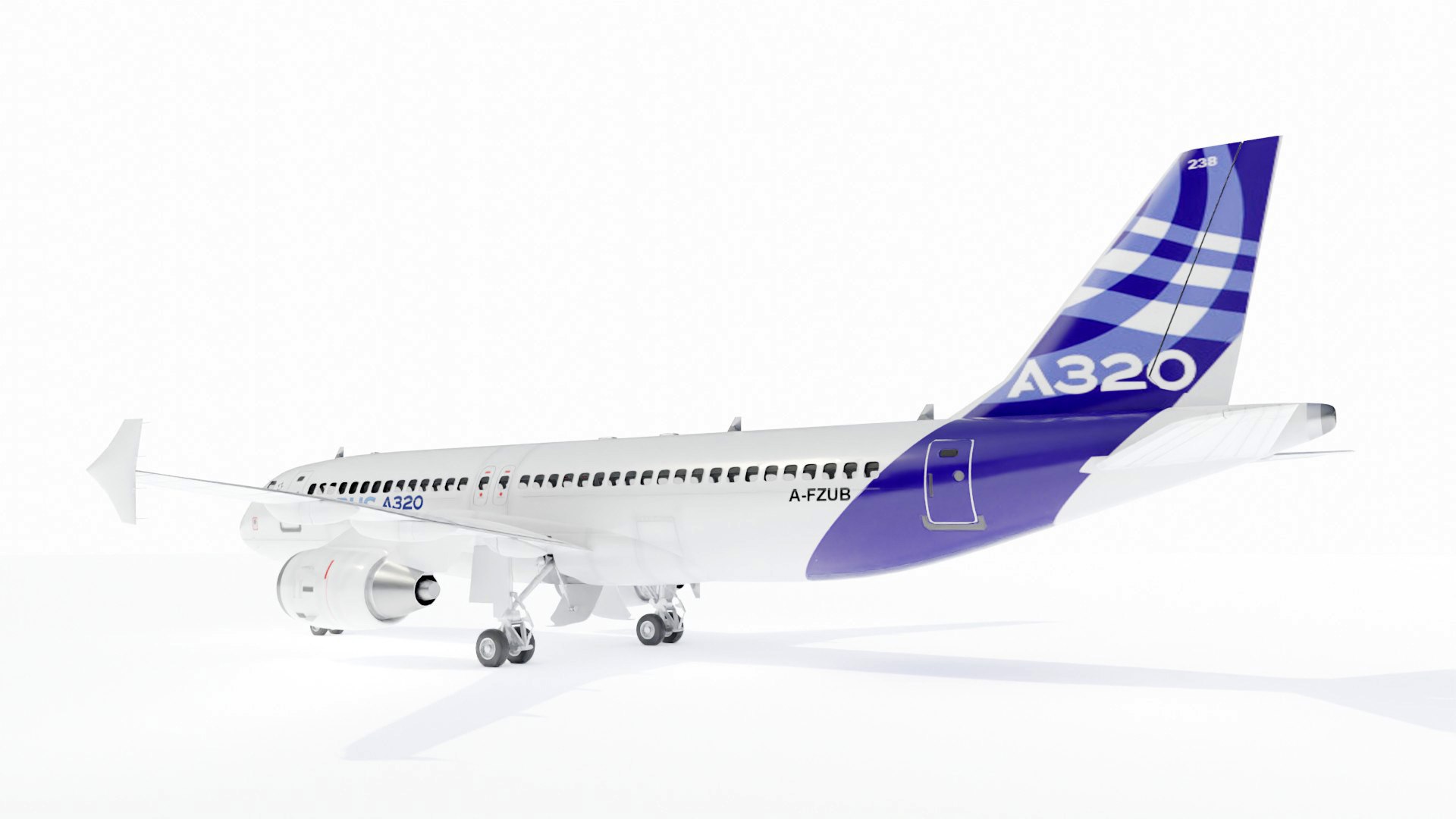 3d A320 14 Aircraft Model