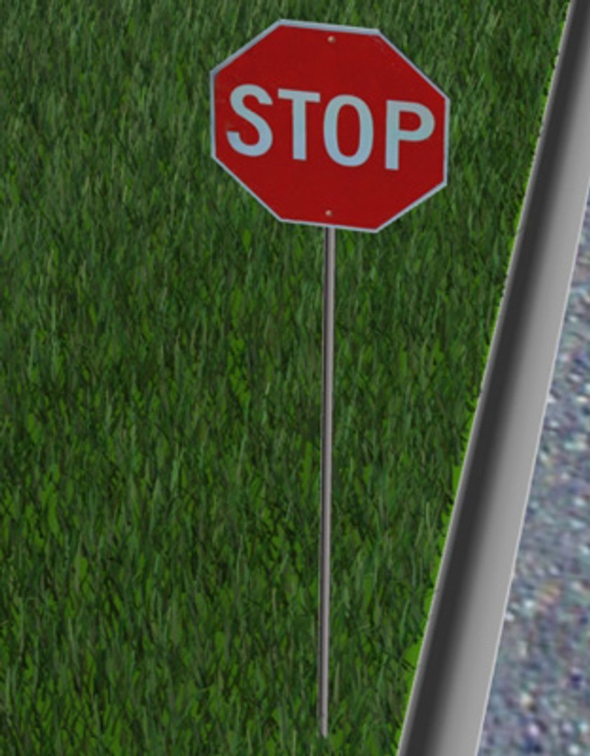 3d Model Stop Sign