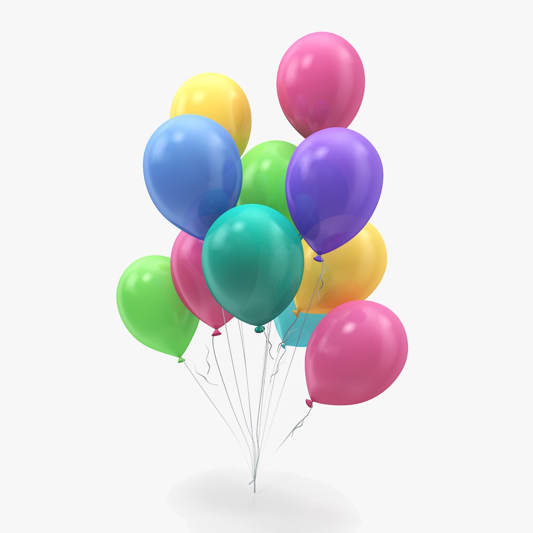 Cartoon Balloons Model - TurboSquid 2189367