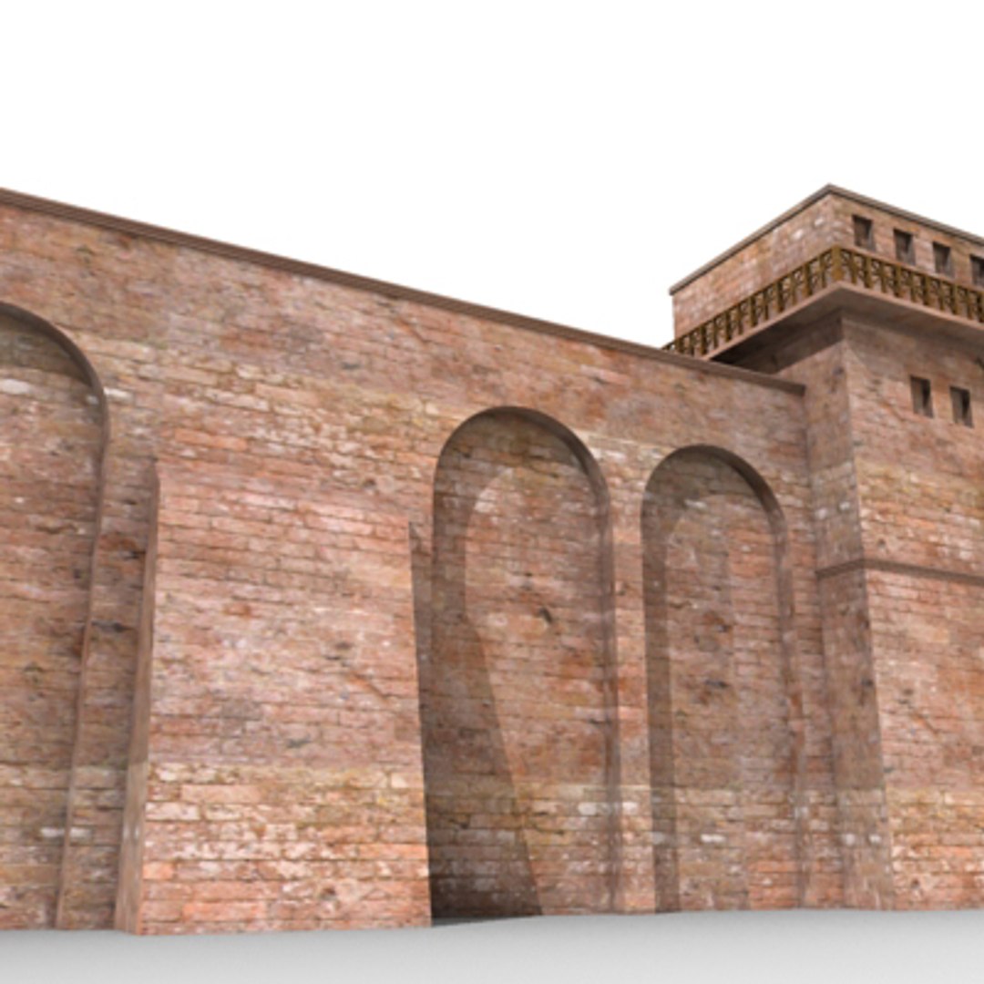 Roman Walls 3d Model