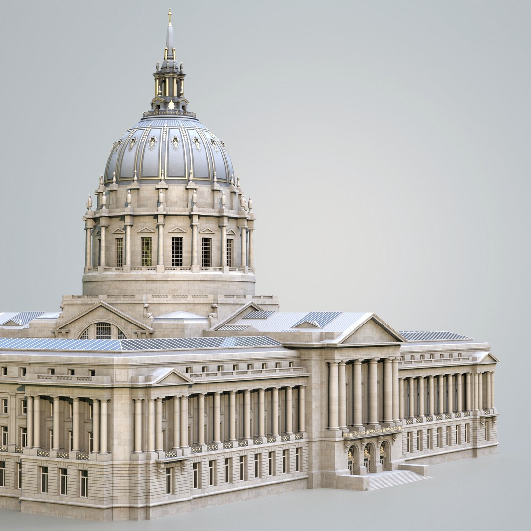 San Francisco City Hall 3D Model - TurboSquid 1916459