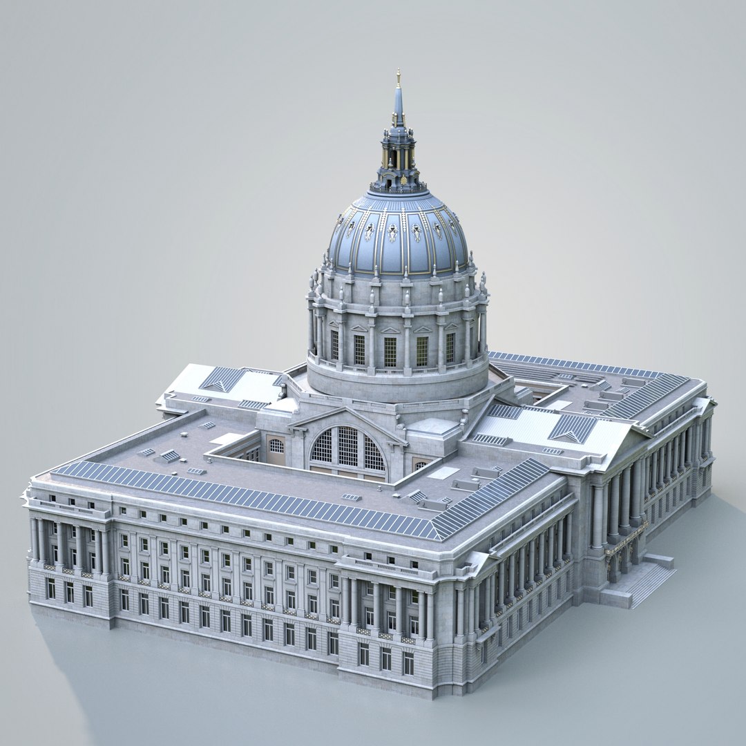 San Francisco City Hall 3D Model - TurboSquid 1916459