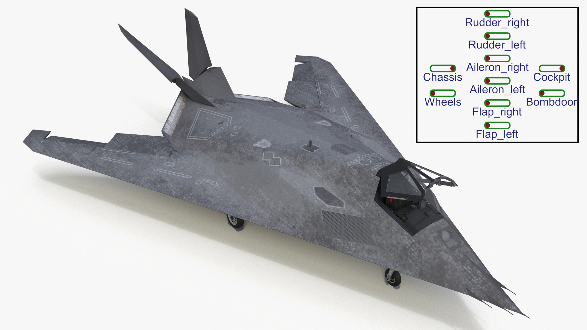 Combat Stealth Fighter Jet Rigged 3D Model - TurboSquid 2319840