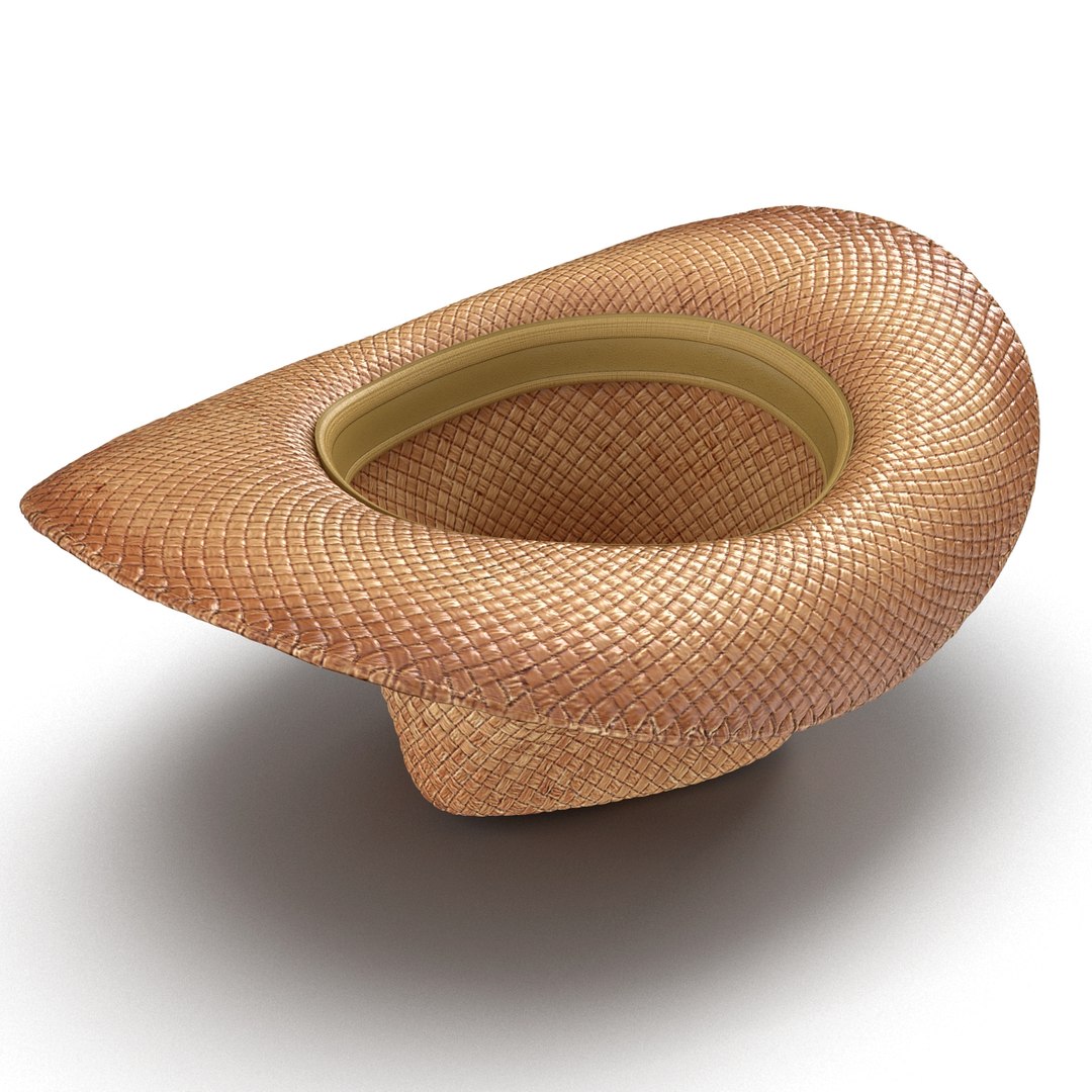 Straw Cowboy Hat 3d Model
