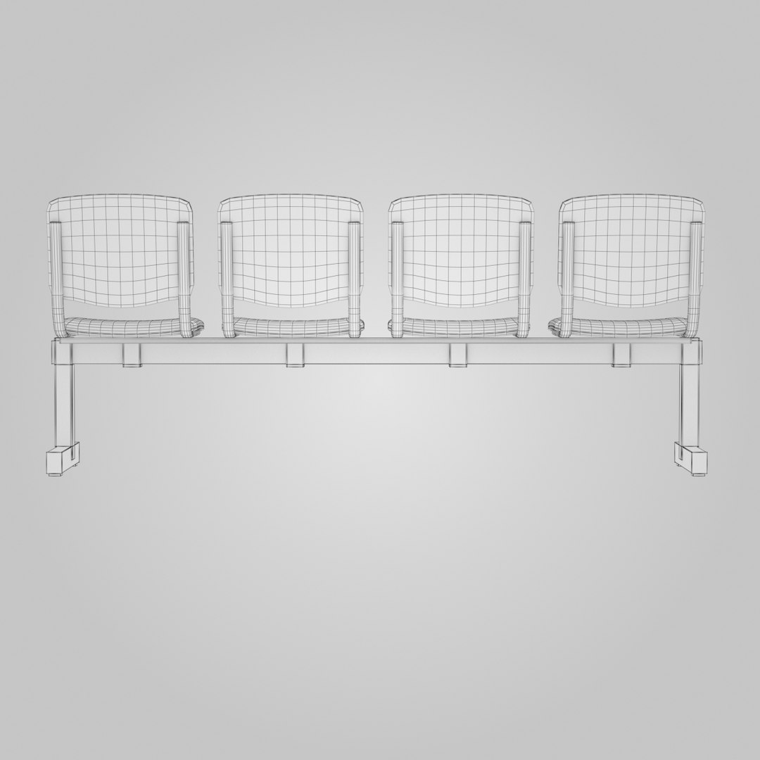 3D realistic waiting bench model - TurboSquid 1197030