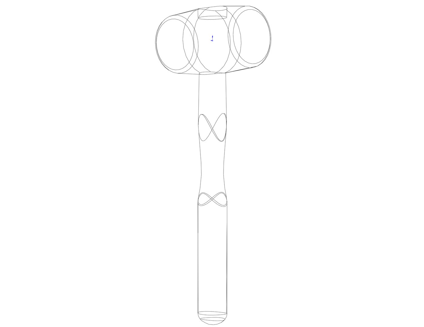3D model Rubber Mallet with Wooden Handle - TurboSquid 2176655