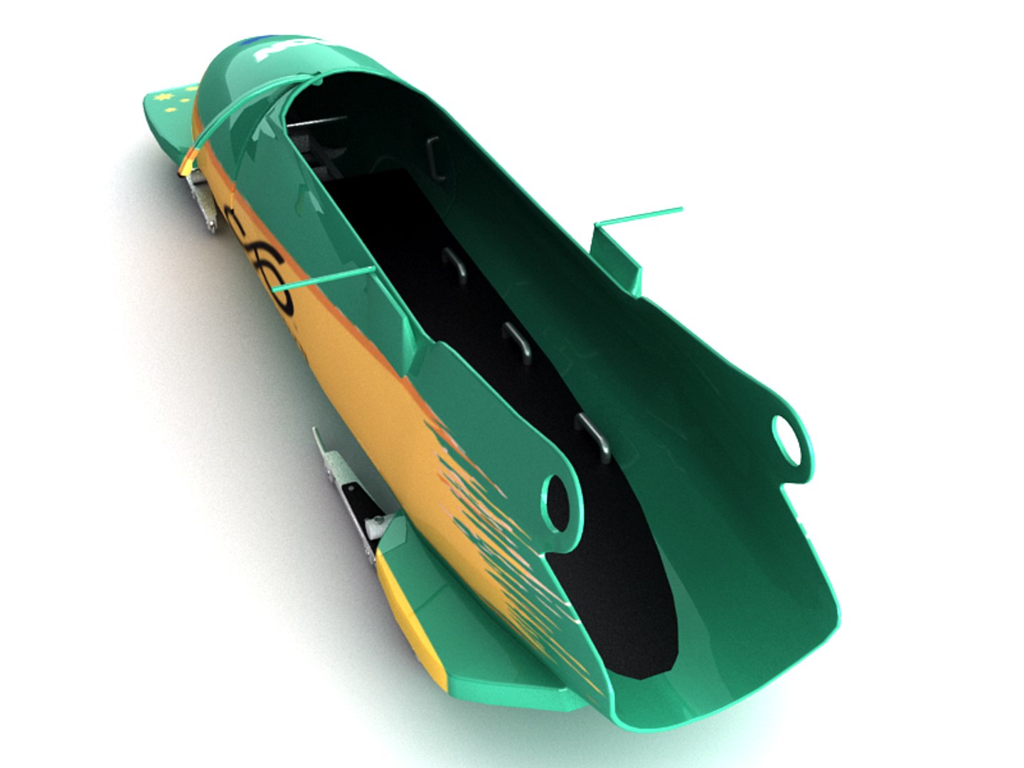 3d Bobsleigh Sled - Australia Model