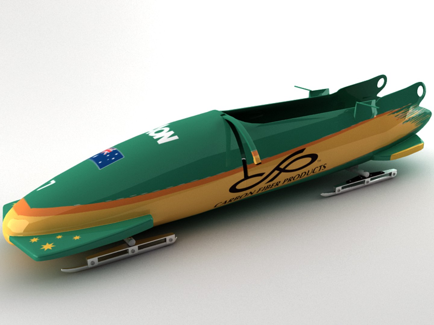 3d Bobsleigh Sled - Australia Model