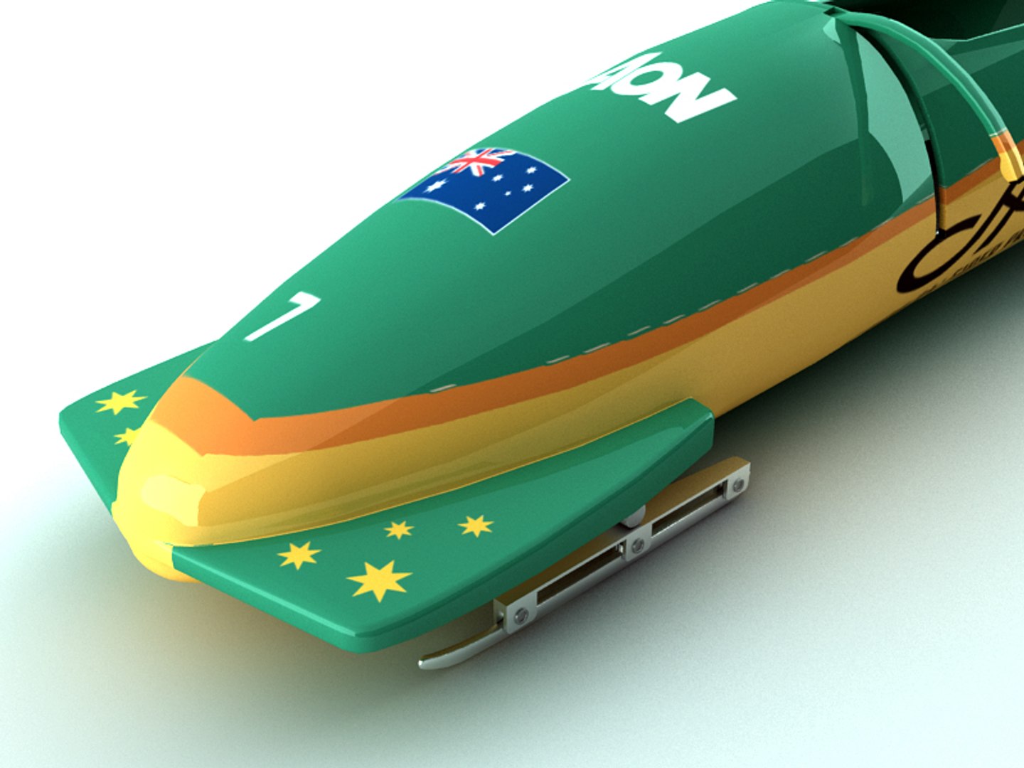 3d Bobsleigh Sled - Australia Model