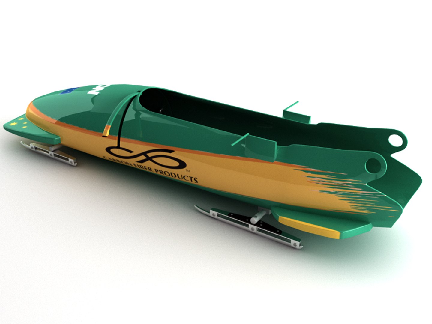 3d Bobsleigh Sled - Australia Model