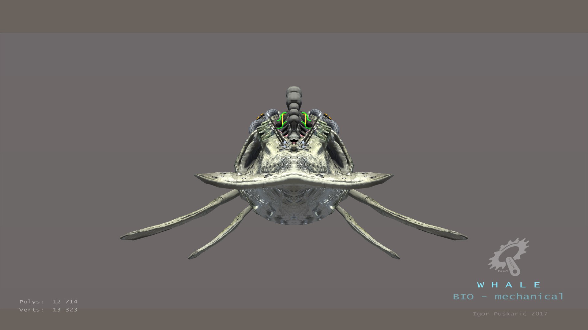 Biomechanical Whale 3ds
